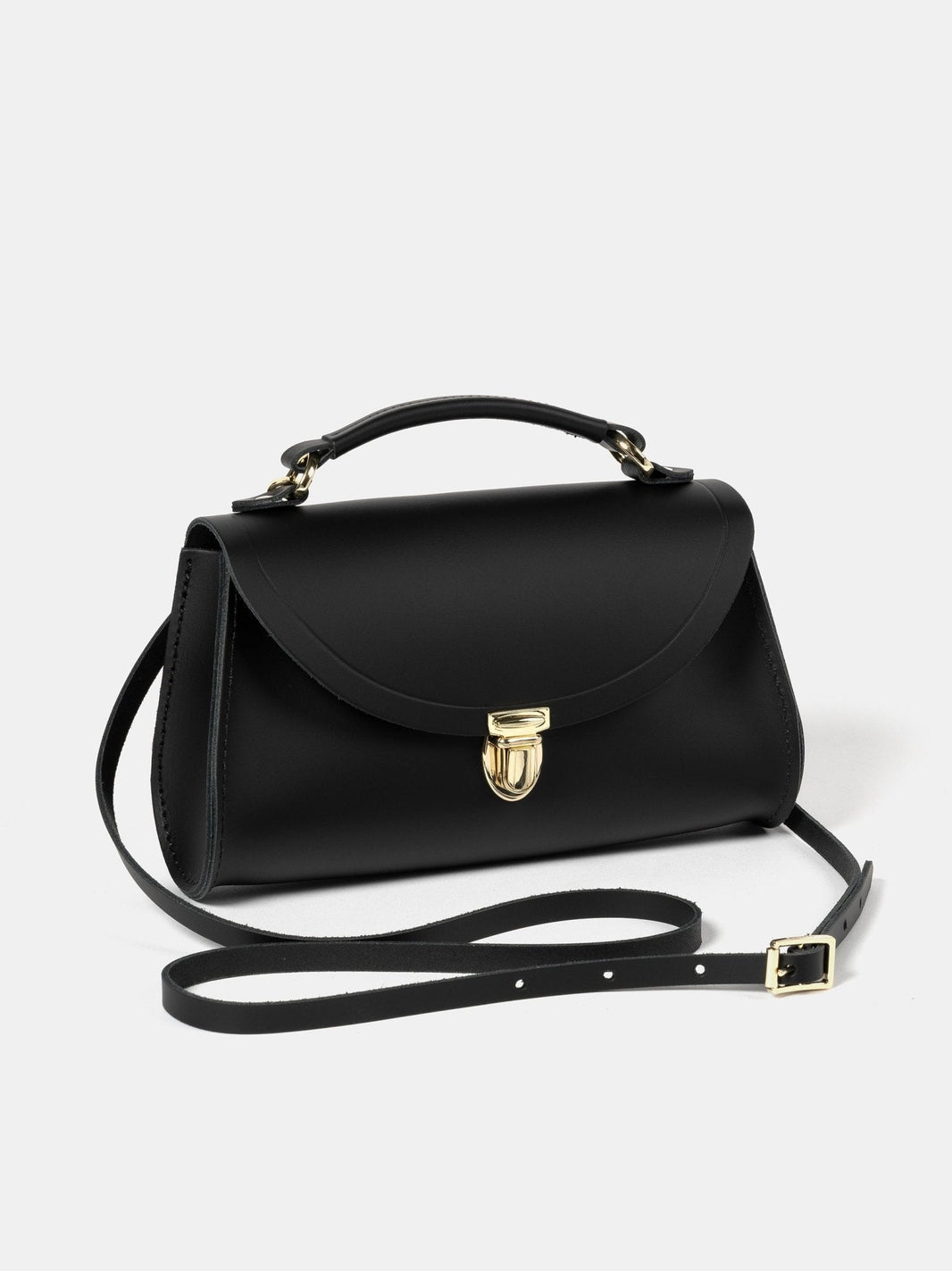 Poppy Mini Handbag - Black & Gold | Cambridge Satchel