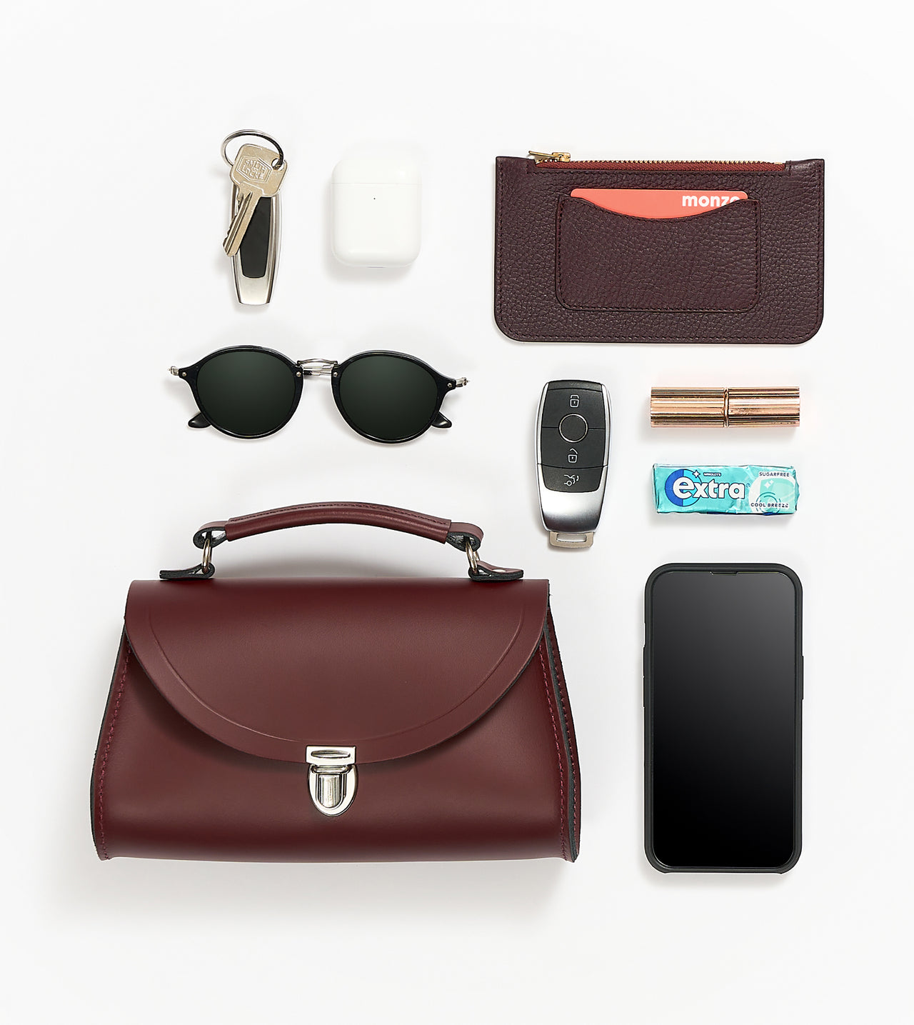 Poppy Mini Handbag - Black & Gold | Cambridge Satchel